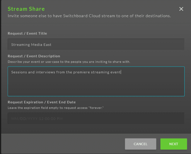 Stream Live to Multiple Destinations via Switchboard Cloud - Streaming ...